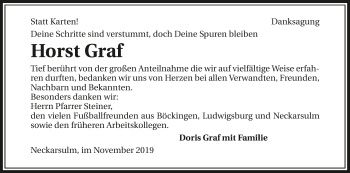 Traueranzeigen von Horst Graf | www.trauerundgedenken.de